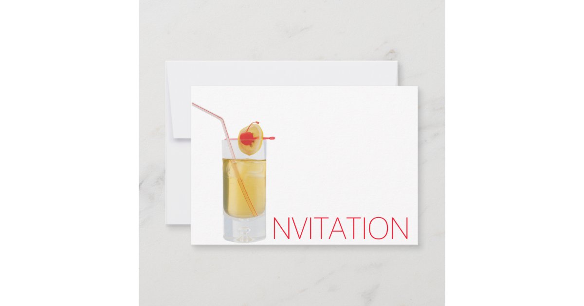 Drink Cocktail Party Invitation Vip Invitation | Zazzle