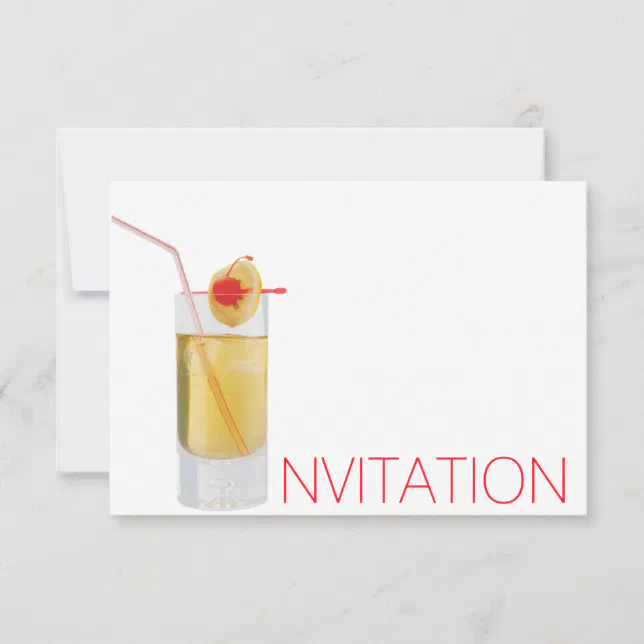 Drink Cocktail Party Invitation Vip Invitation | Zazzle