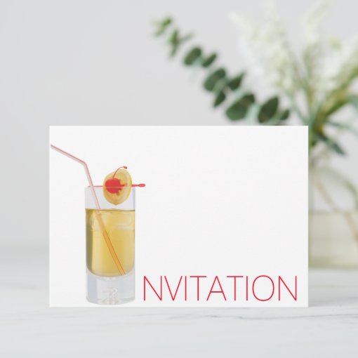 Drink Cocktail Party Invitation Vip Invitation | Zazzle
