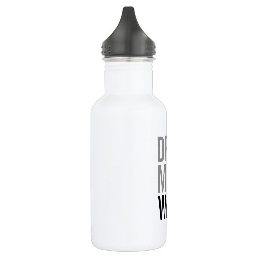 Drink More Water | Simple Minimalist Water Bottle | Zazzle