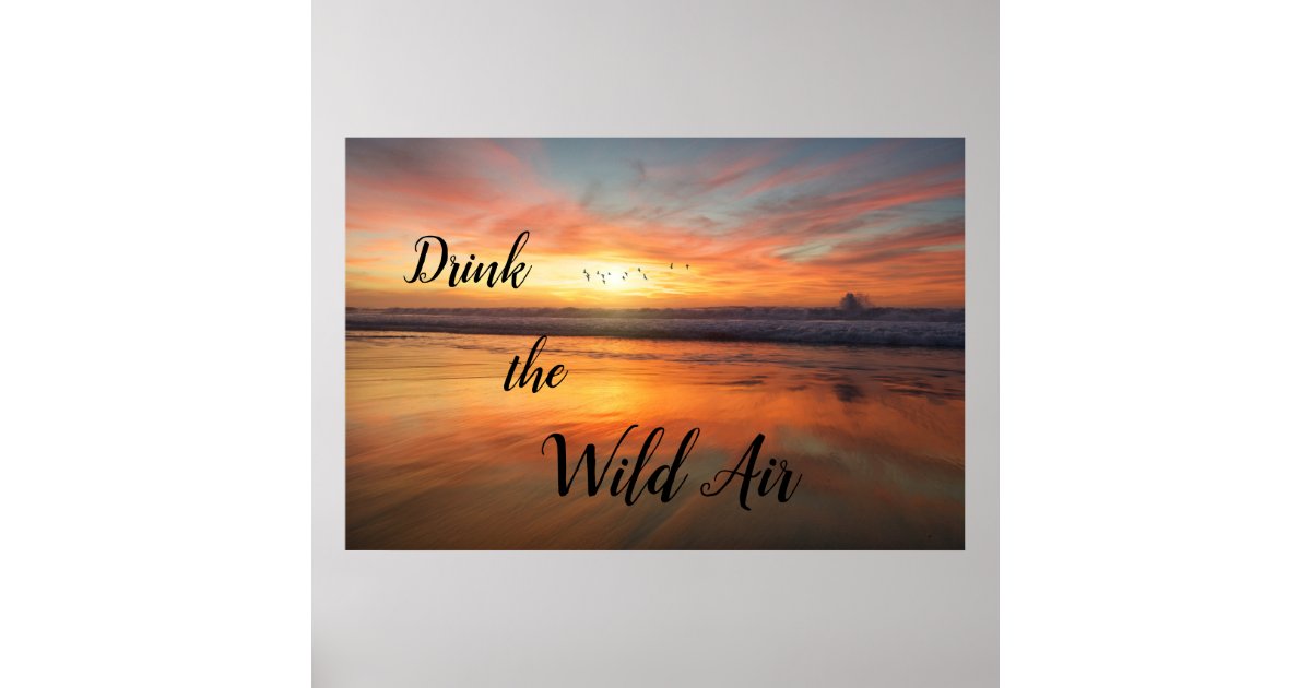 Drink the Wild Air Poster | Zazzle