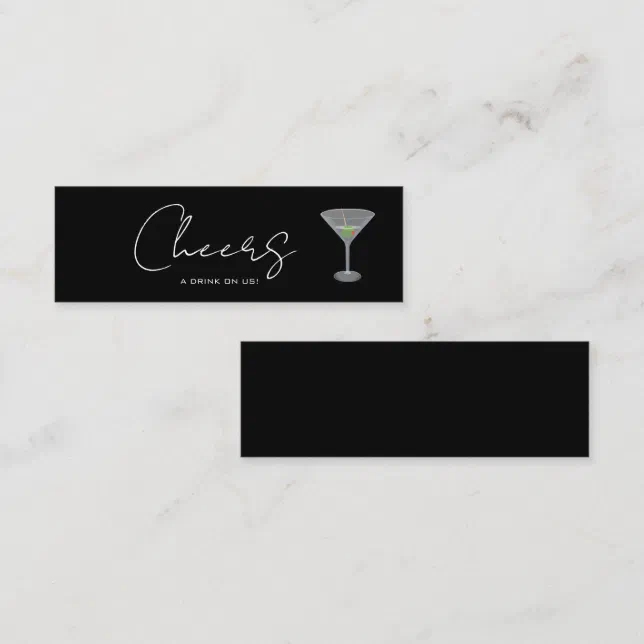 Drink Ticket Cheers Wedding Reception Mini Card | Zazzle