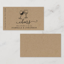 Drink Ticket, Free Alcohol Voucher Business Card | Zazzle