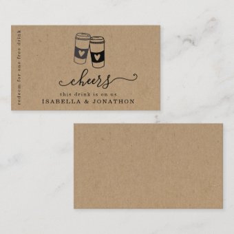 Drink Ticket, Free Coffee Voucher Business Card | Zazzle