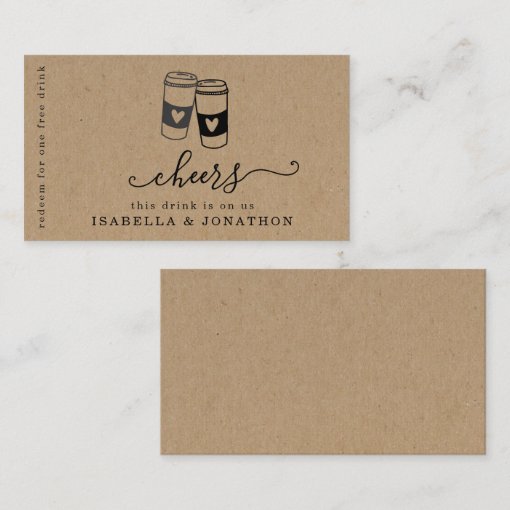 Drink Ticket, Free Coffee Voucher Business Card | Zazzle