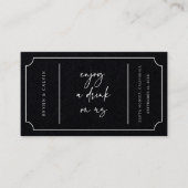 Drink Ticket Wedding Reception Bar Token Card B613 | Zazzle