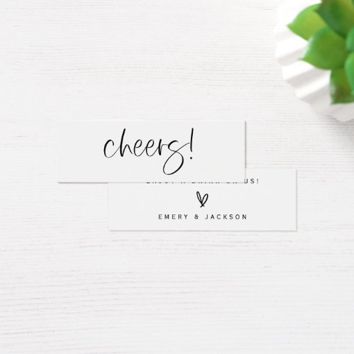 Drink Ticket Wedding Reception Bar Token Card E100 | Zazzle