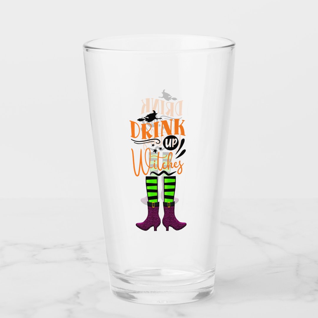 Drink Up Witches - Witches Legs Glass | Zazzle