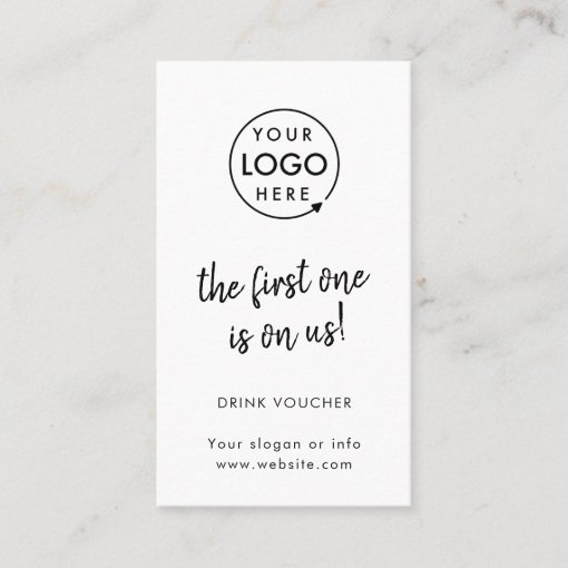 Drink Voucher | Corporate Event Logo Card | Zazzle