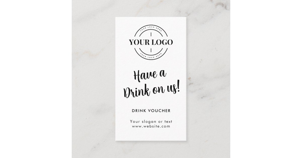 Drink Voucher Ticket Corporate Event Custom Logo | Zazzle