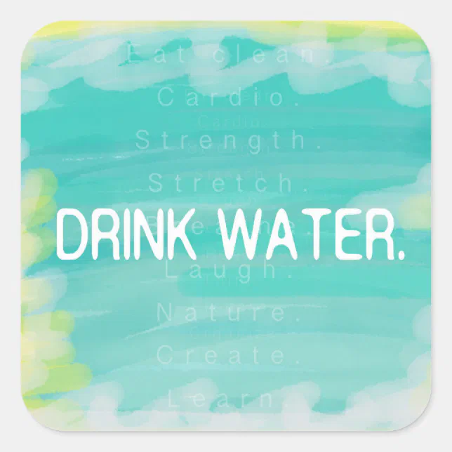 Drink water motivation sticker | Zazzle