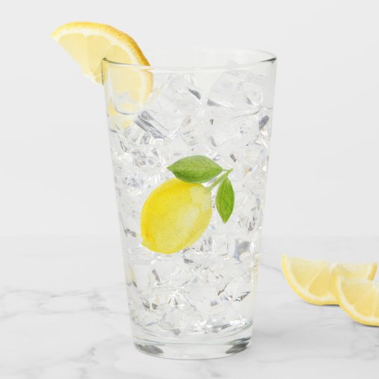 Drinking Glass - lemon | Zazzle.com