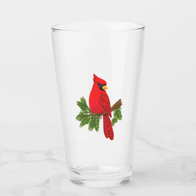 Drinking Glass, red Cardinal, glassware, Glass | Zazzle