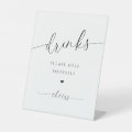 Drinks Bar Modern Elegant Bridal Shower Sign | Zazzle