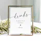 Drinks Bar Modern Elegant Bridal Shower Sign | Zazzle