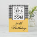 Drinks & Cigars Birthday Celebration Invitation | Zazzle