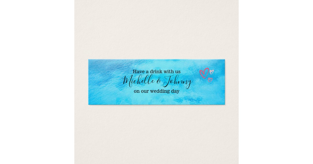 Drinks token - fully editable weddings/birthdays | Zazzle