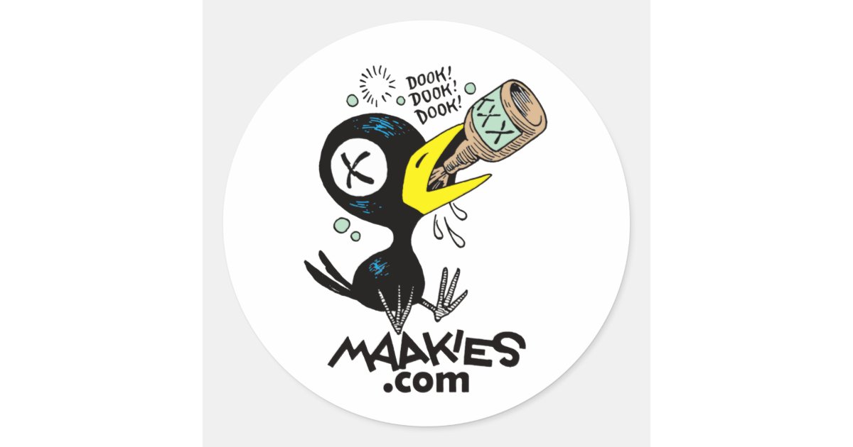 Drinky Crow Stickers | Zazzle