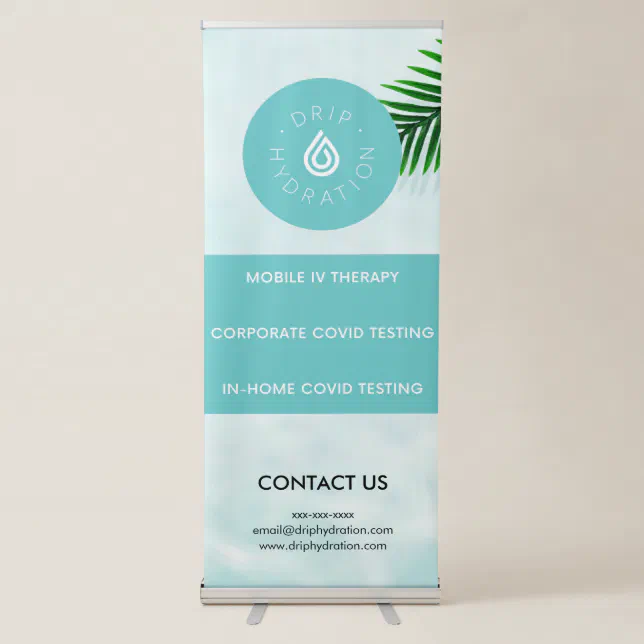 Drip Hydration - Vertical Retractable Banner | Zazzle