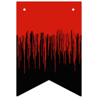 Dripping Blood Creepy Halloween Bunting Flags | Zazzle