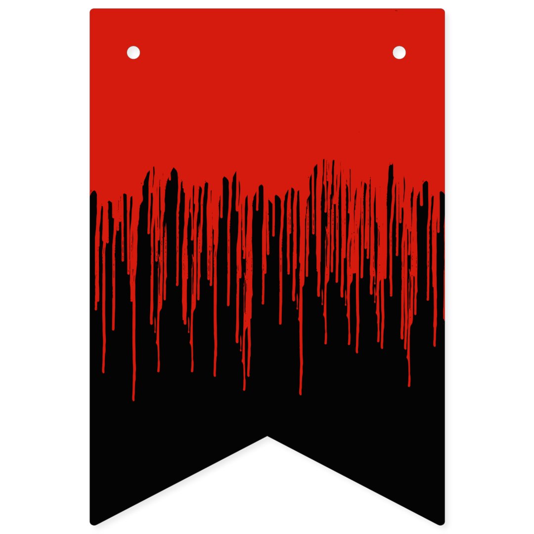 Dripping Blood Creepy Halloween Bunting Flags | Zazzle