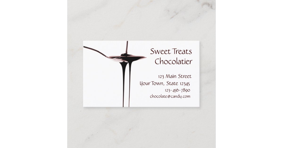 Dripping Chocolate Business Card | Zazzle