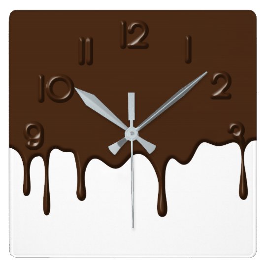 Dripping Chocolate - Wall Clock | Zazzle.com