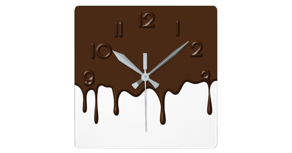 Dripping Chocolate - Wall Clock | Zazzle.com