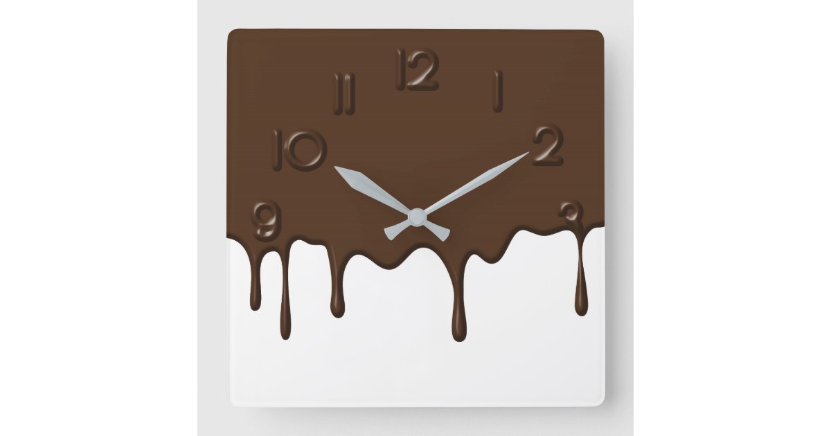 Dripping Chocolate - Wall Clock | Zazzle