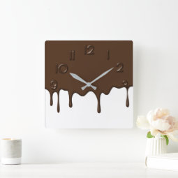 Dripping Chocolate - Wall Clock | Zazzle