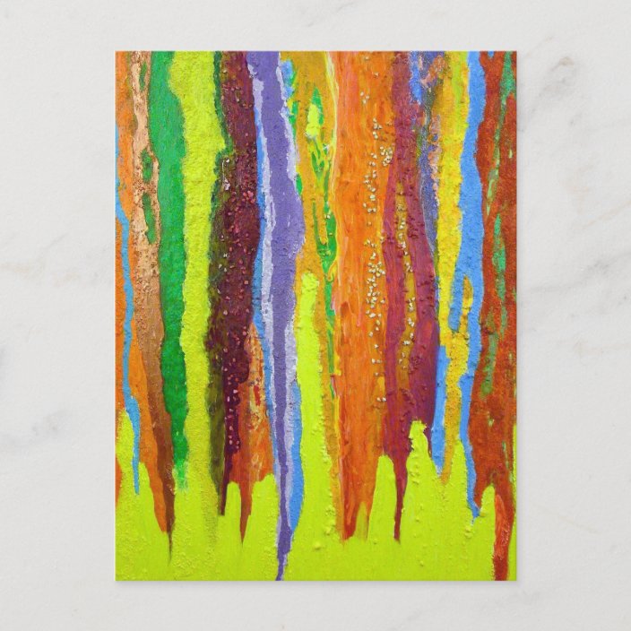 Dripping Colors Abstract Art Design Gifts Postcard | Zazzle.com