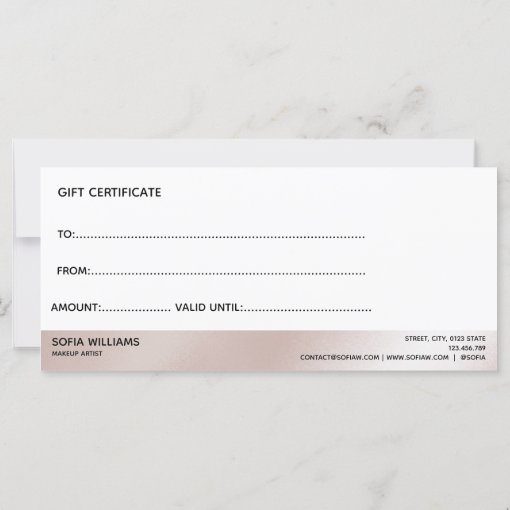 Dripping Gold Modern Blush Pink Gift Card | Zazzle