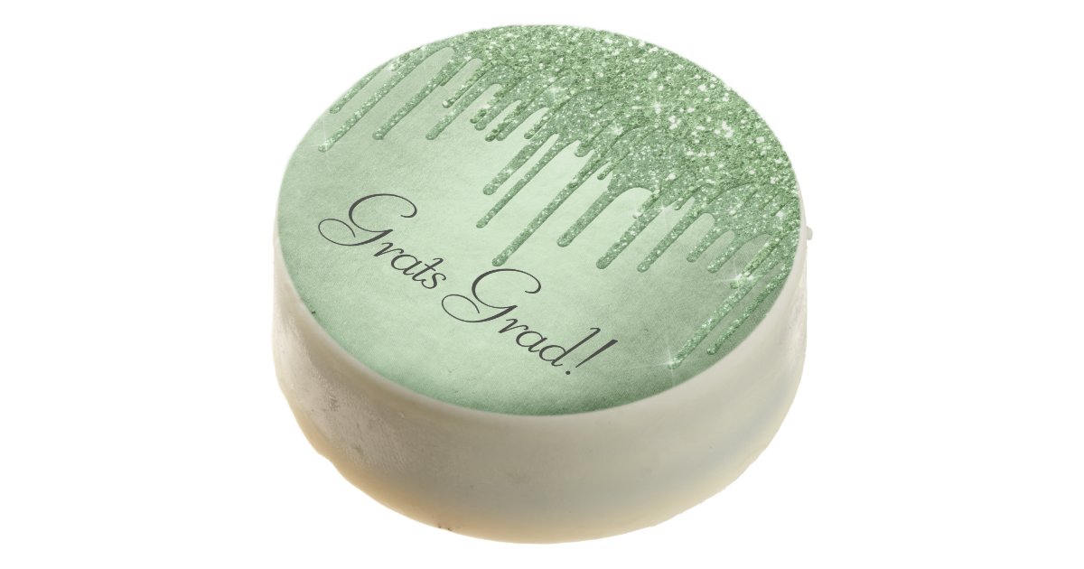 Dripping Green Glitter | Neo-Mint Sage Graduation Chocolate Covered ...