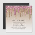Dripping Rose Gold Glitter 21st BIRTHDAY Pink | Zazzle