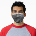 dripping silver girly modern black foil adult cloth face mask | Zazzle