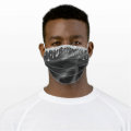 dripping silver girly modern black foil adult cloth face mask | Zazzle