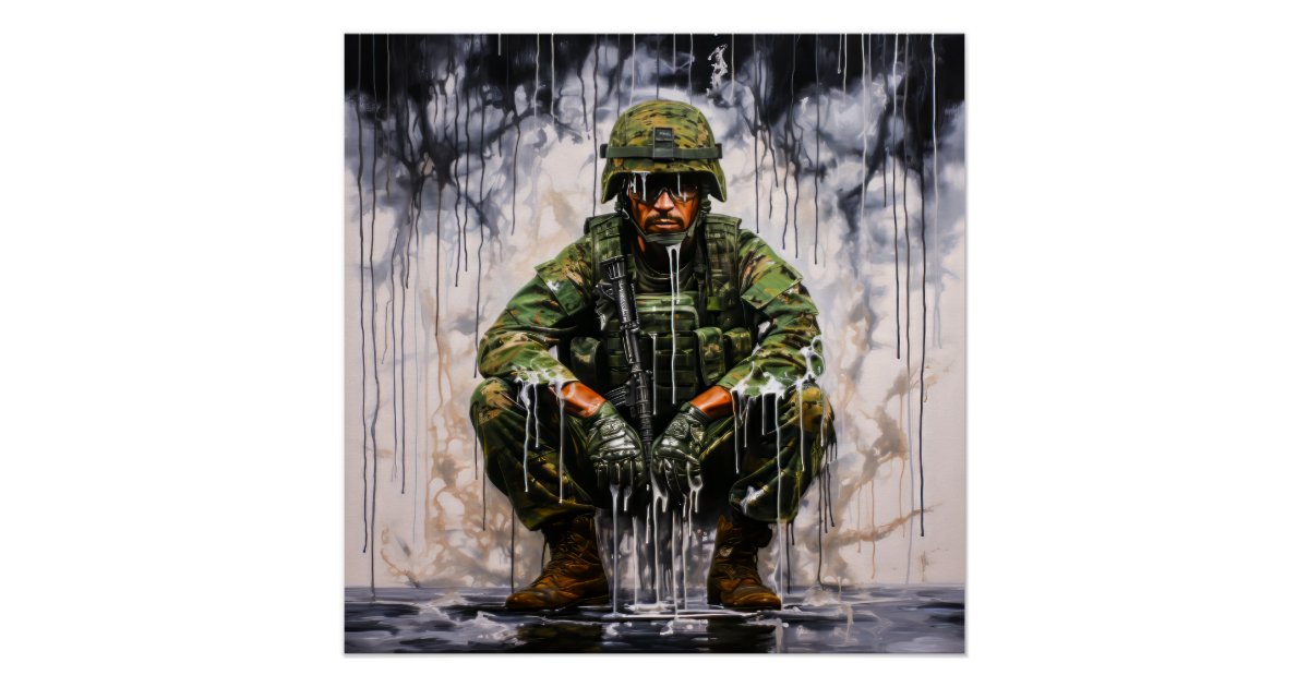 Dripping Soldier Poster | Zazzle