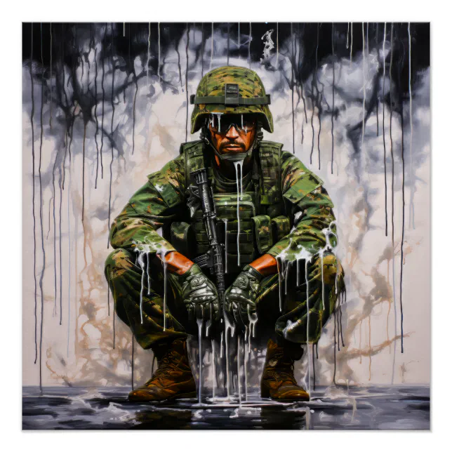 Dripping Soldier Poster | Zazzle