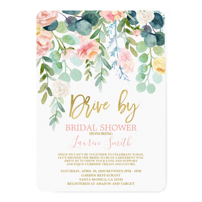 Drive by Bridal Shower Invitation | Zazzle.com