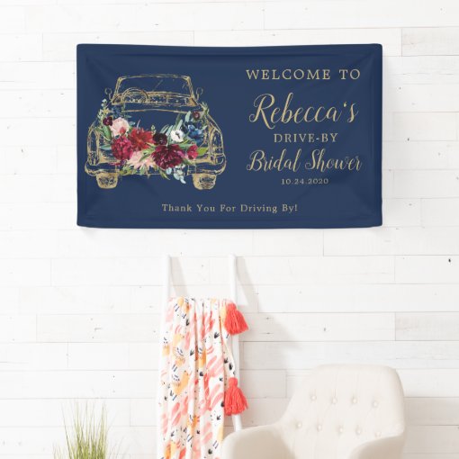 Drive By Bridal Shower Sign Banner | Drive Thru | Zazzle