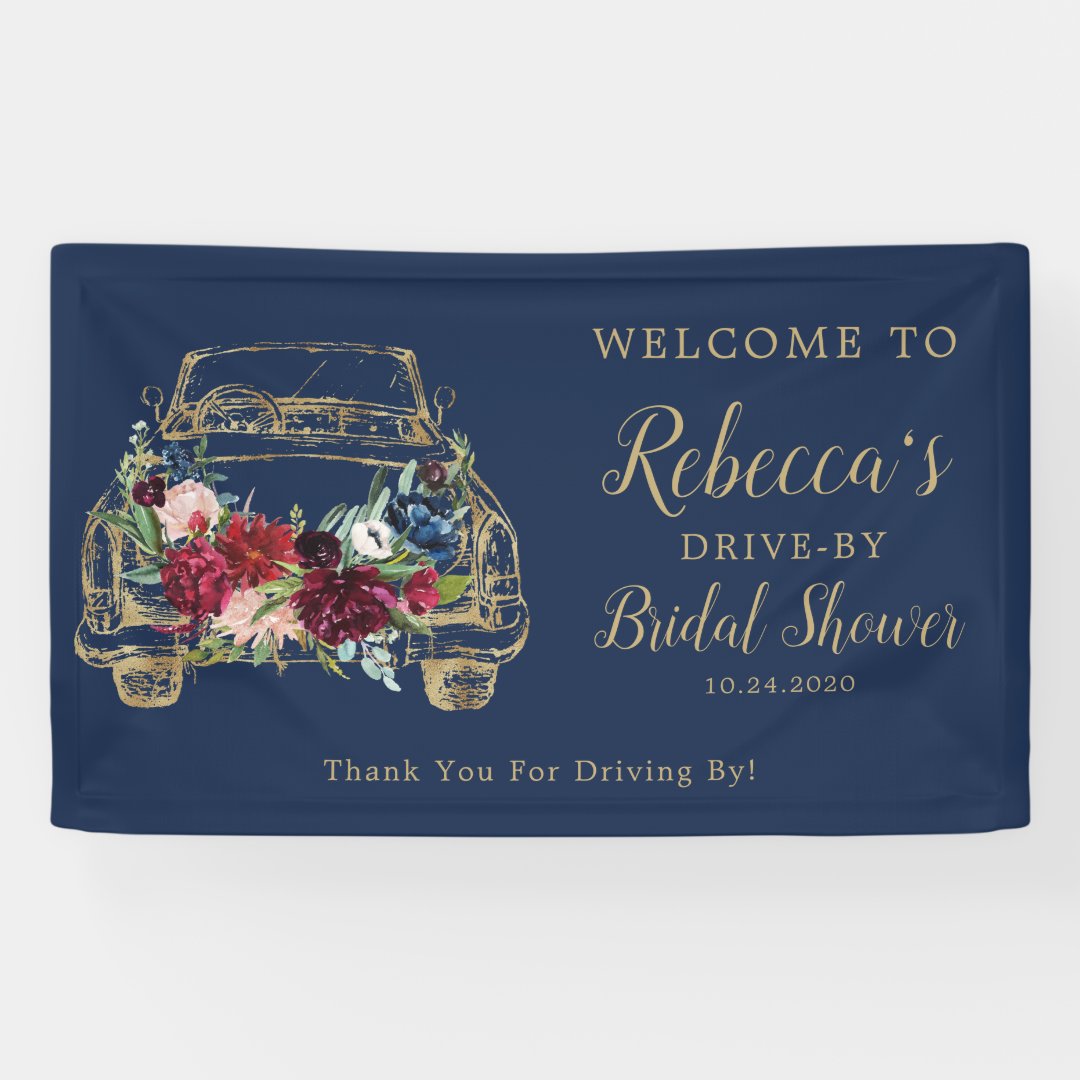 Drive By Bridal Shower Sign Banner | Drive Thru | Zazzle