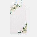 Drive By Bridal Shower White Floral Gift Tags | Zazzle
