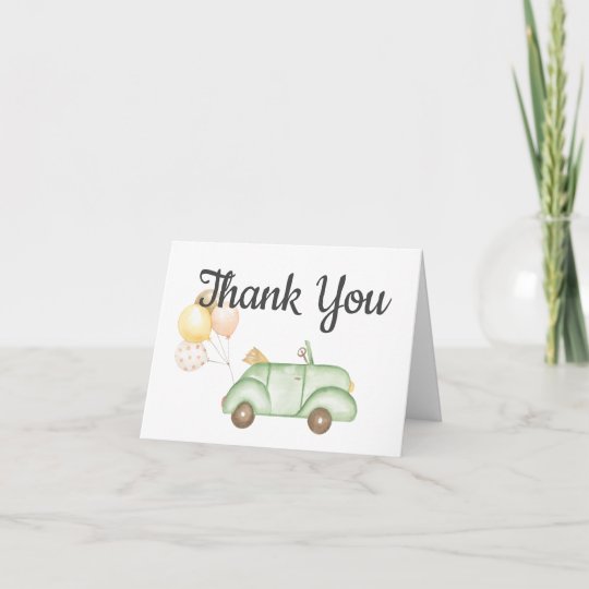 Drive By Car Thank You Card | Zazzle.com