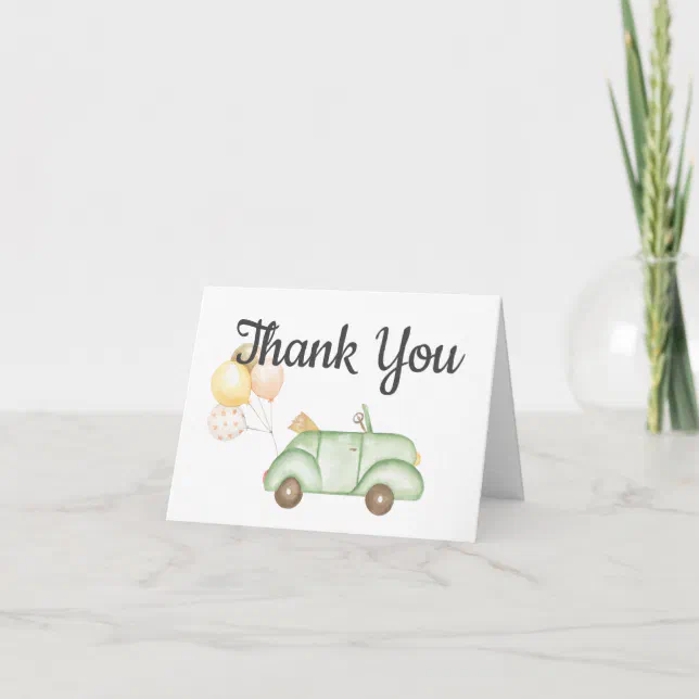 Drive By Car Thank You Card | Zazzle