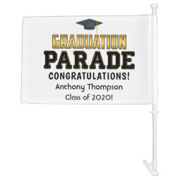 Drive By Graduation Parade Car Flag | Zazzle