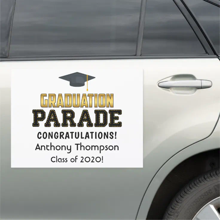 Drive By Graduation Parade Car Magnet | Zazzle