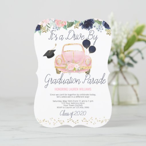 Drive By Graduation Parade Invitation | Zazzle