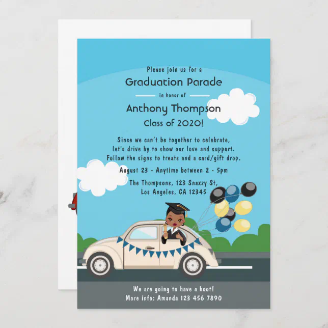 Drive By Graduation Party Invitation | Zazzle