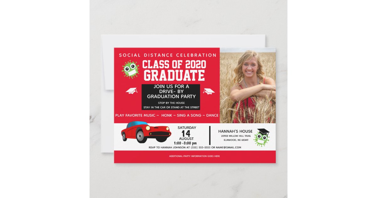 Drive By Party, 2020 Graduation Announcements | Zazzle