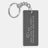 Drive Safe Gray keychain | Zazzle